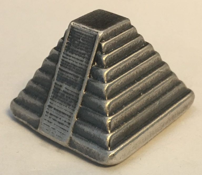 5 Oz. YEAGER’S POURED SILVER AZTEC PYRAMID (with patina) – Yeager's ...