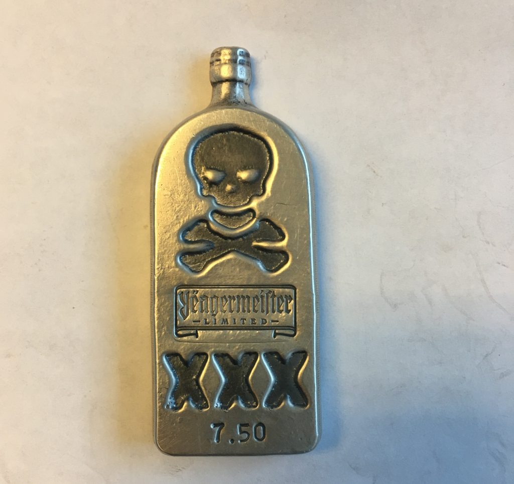 7.50 oz Yeagermeister Bottle Bar – Yeager's Poured Silver | 330-299-5239